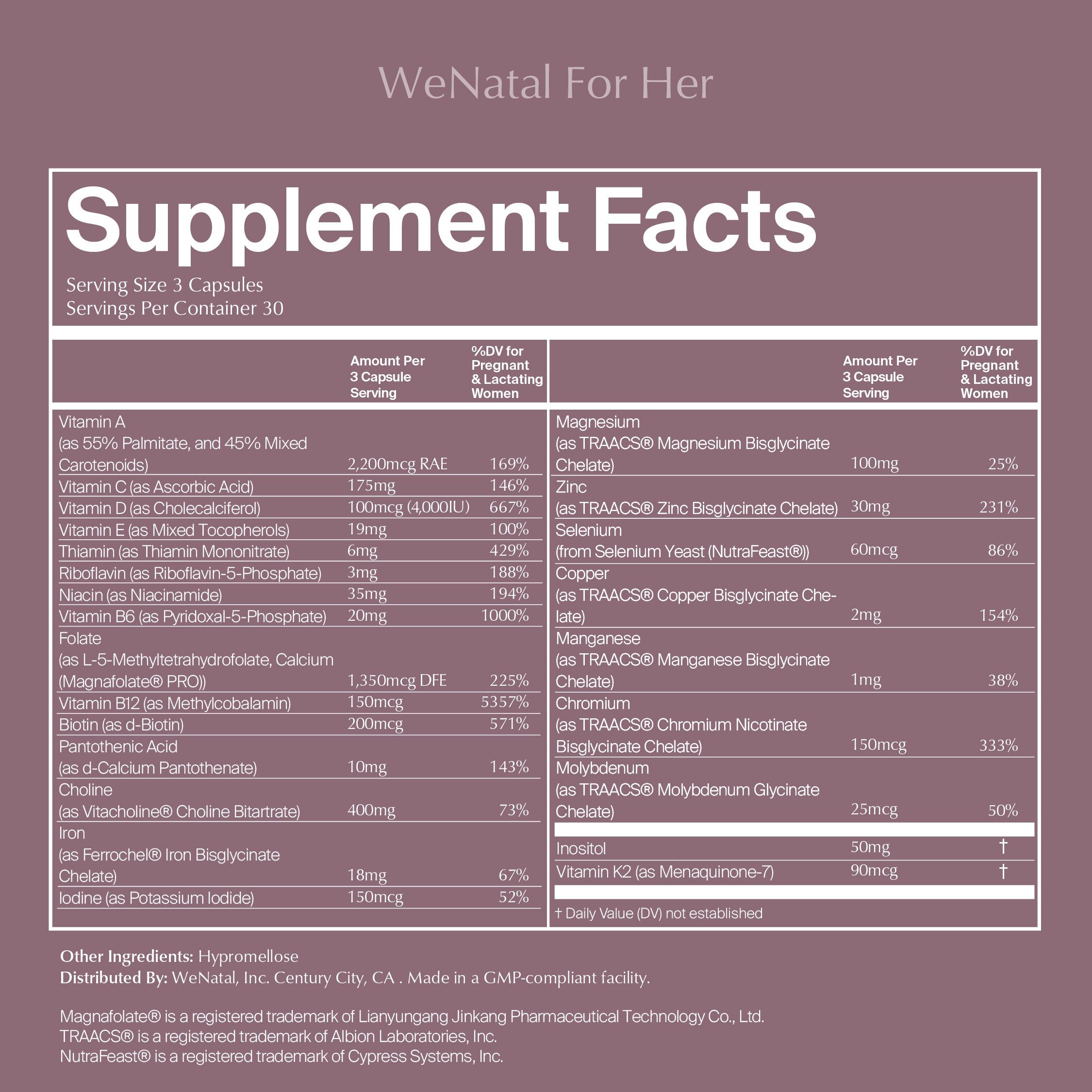 Prenatal Vitamin Supplements for Women | WeNatal